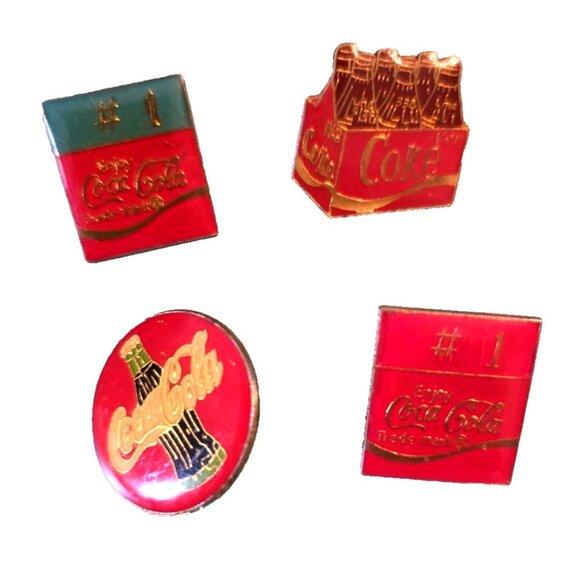 Coca Cola | Accessories | Lot Of 4 Coca Cola Pins Coke Bottles Vintage ...